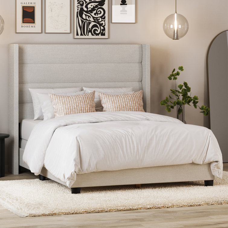 Brantley Queen Tufted Upholstered Low Profile Standard Bed Greyleigh